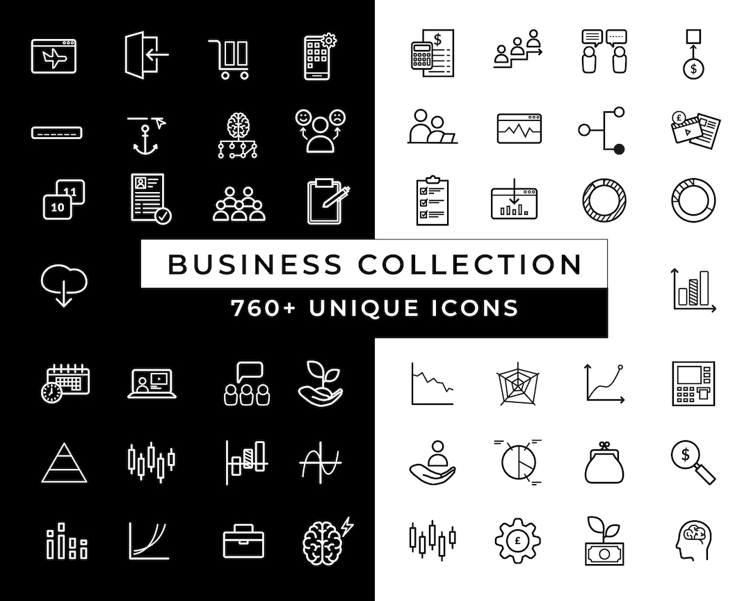 MASSIVE Bumper Business Icon Pack / 760+ Unique Corporate Icons ...