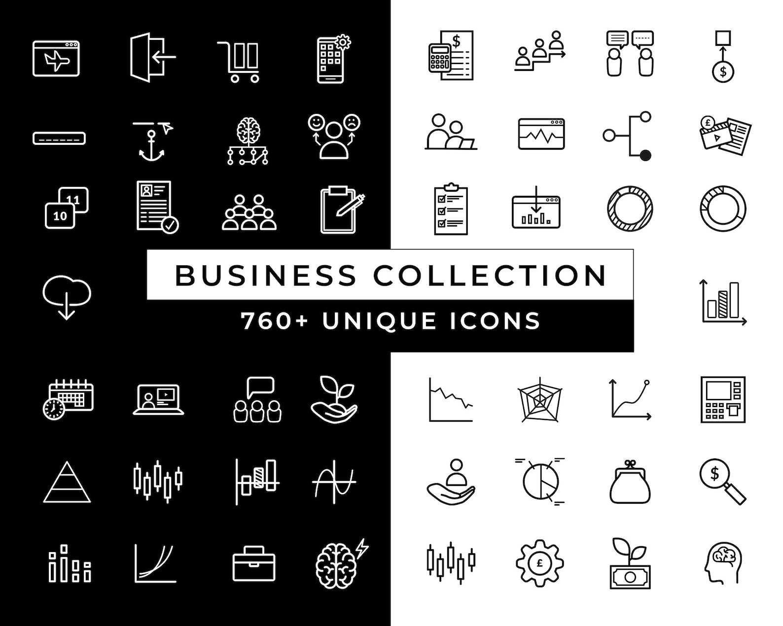 MASSIVE Bumper Business Icon Pack / 760+ Unique Corporate Icons ...