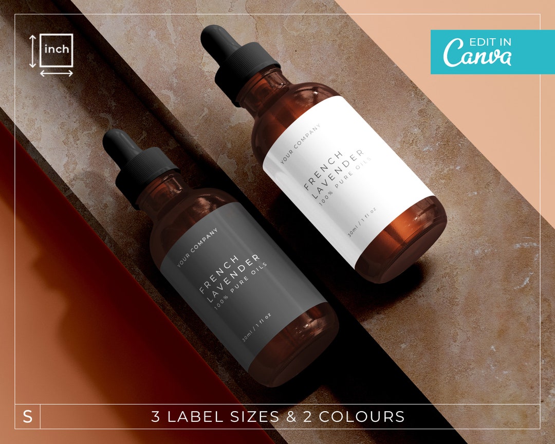Essential Oil Label Template / Editable Dropper Bottle Label Template ...