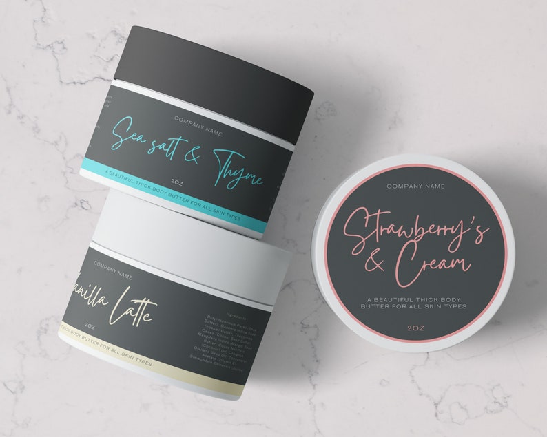 Black Beauty Product Label Template / Editable Wrap Around - Etsy UK