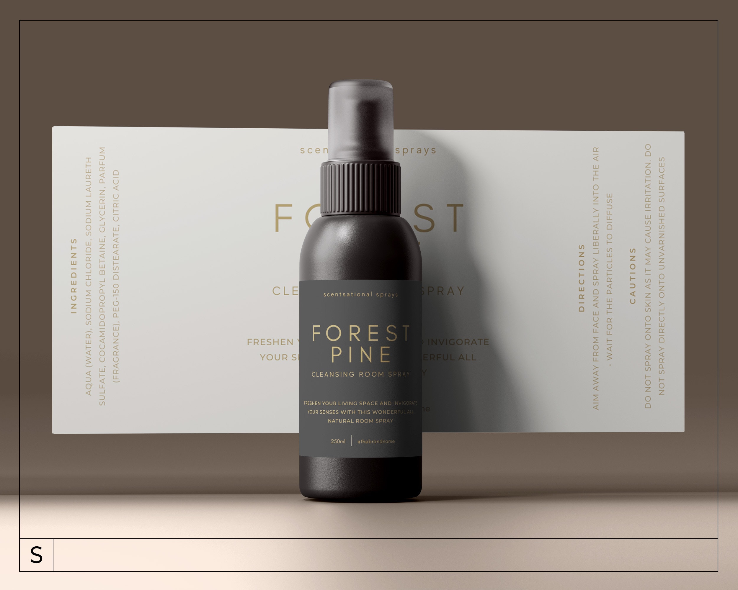 Minimalist Room Spray Bottle Label Template / Gold Fragrance Label ...