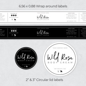 Editable Wrap Around Label Template / Body Product Label Template ...