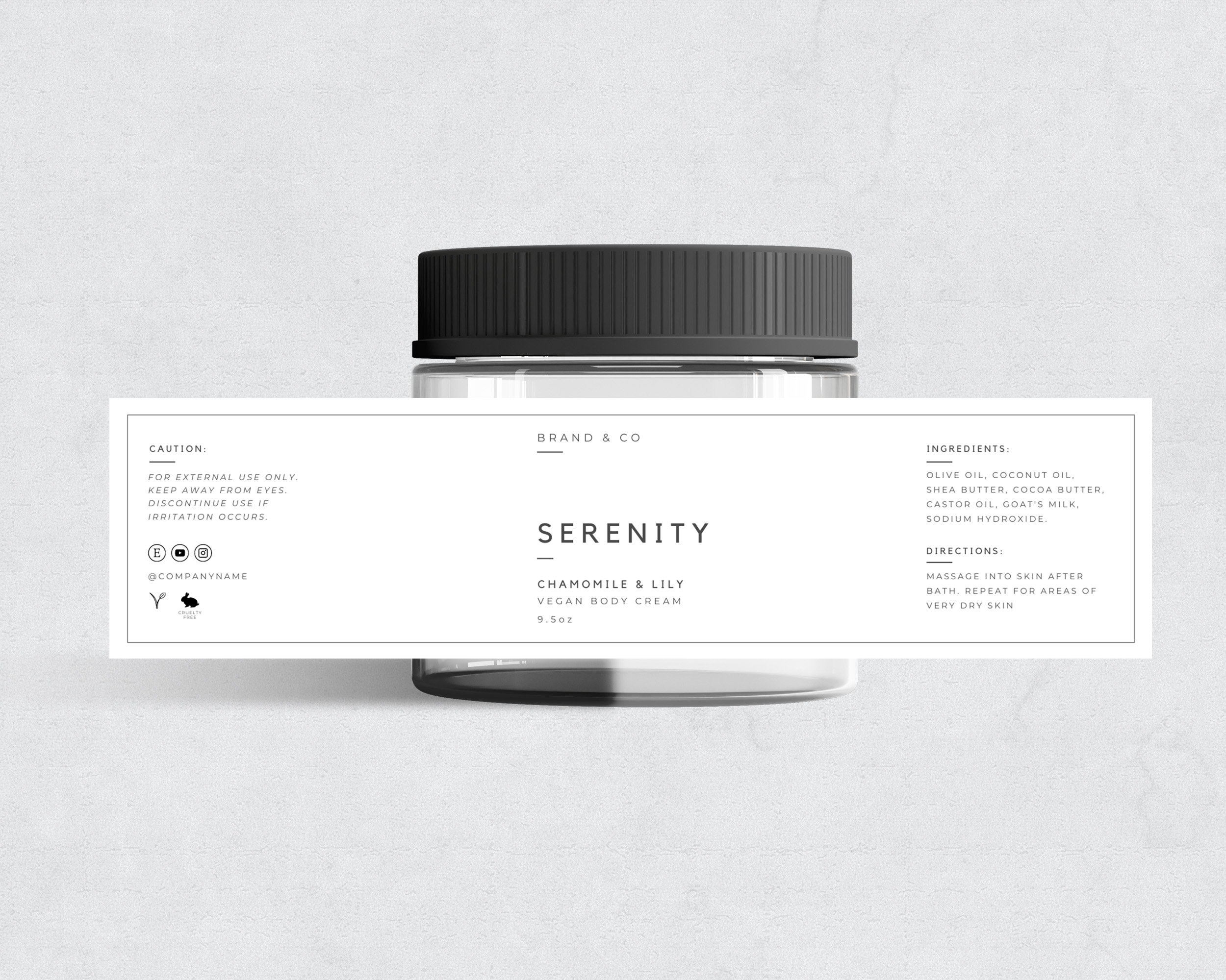 Minimalist Wrap Around Label Template / Editable Product Label - Etsy