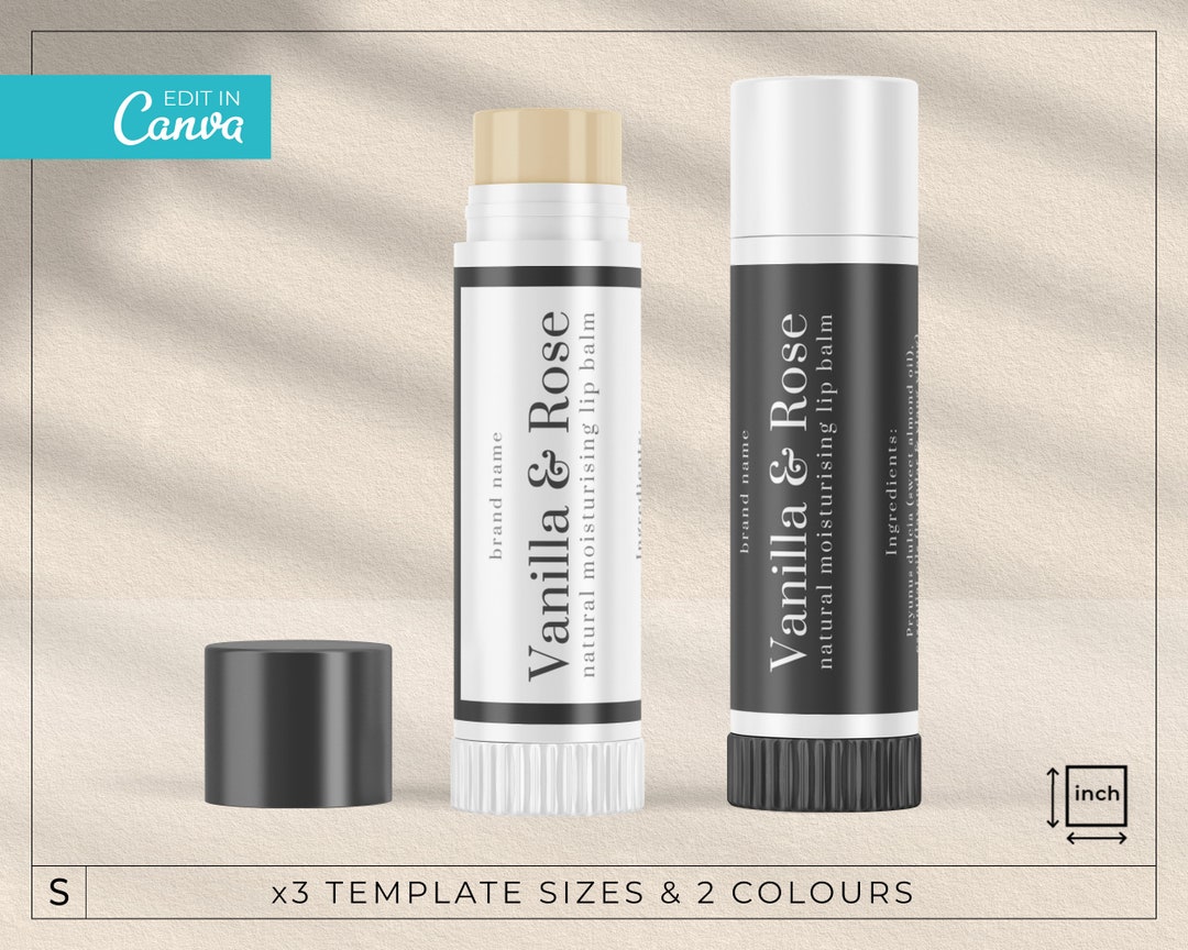 Minimalist Lip Balm Label Template / Modern Chapstick Label ...