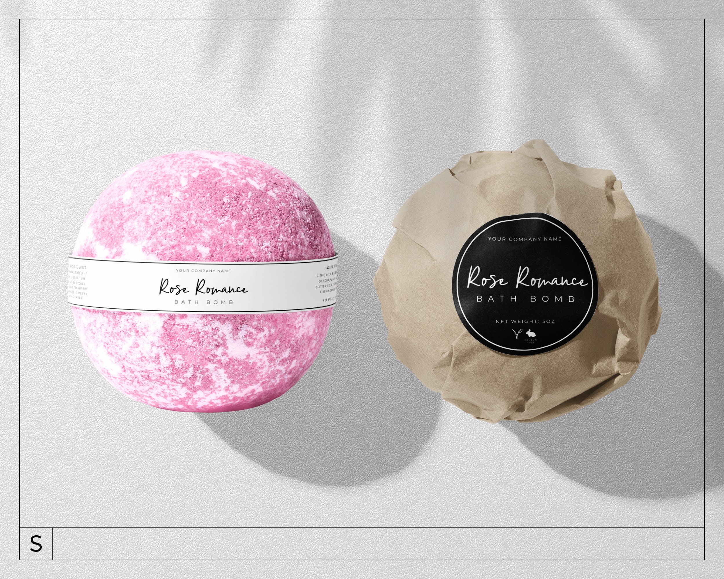 Black & White Bath Bomb Label Template / Editable Label - Etsy