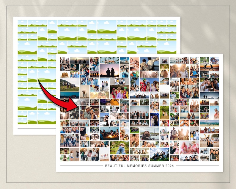 125 Editable Photo Collage Template / Horizontal Photo Grid / Landscape ...