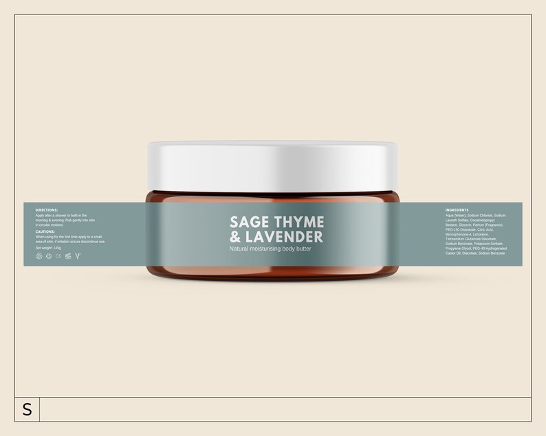 Bold Wrap Around Cosmetic Label Template / Editable Slim Wrap - Etsy