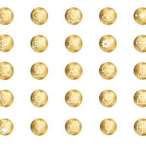800 Gold Icons // Gold Foil Icons // Website Icons // Blog Icons ...