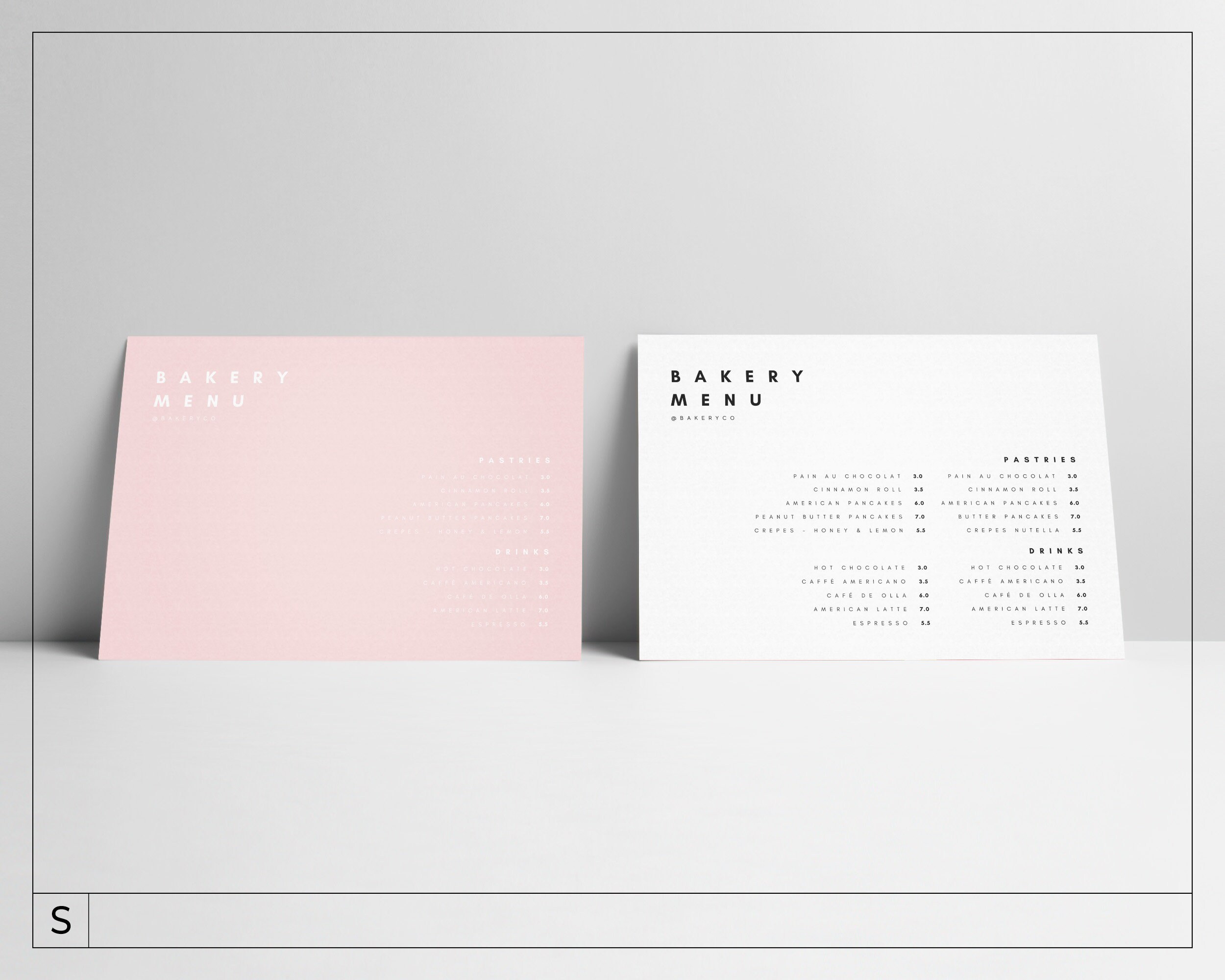 Minimalist Bakery Menu Template / Editable Restaurant Menu / | Etsy