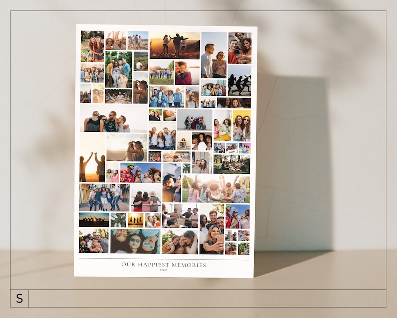 Large Photo Collage Template / Editable Photo Grid / 20x30" 24x36 ...