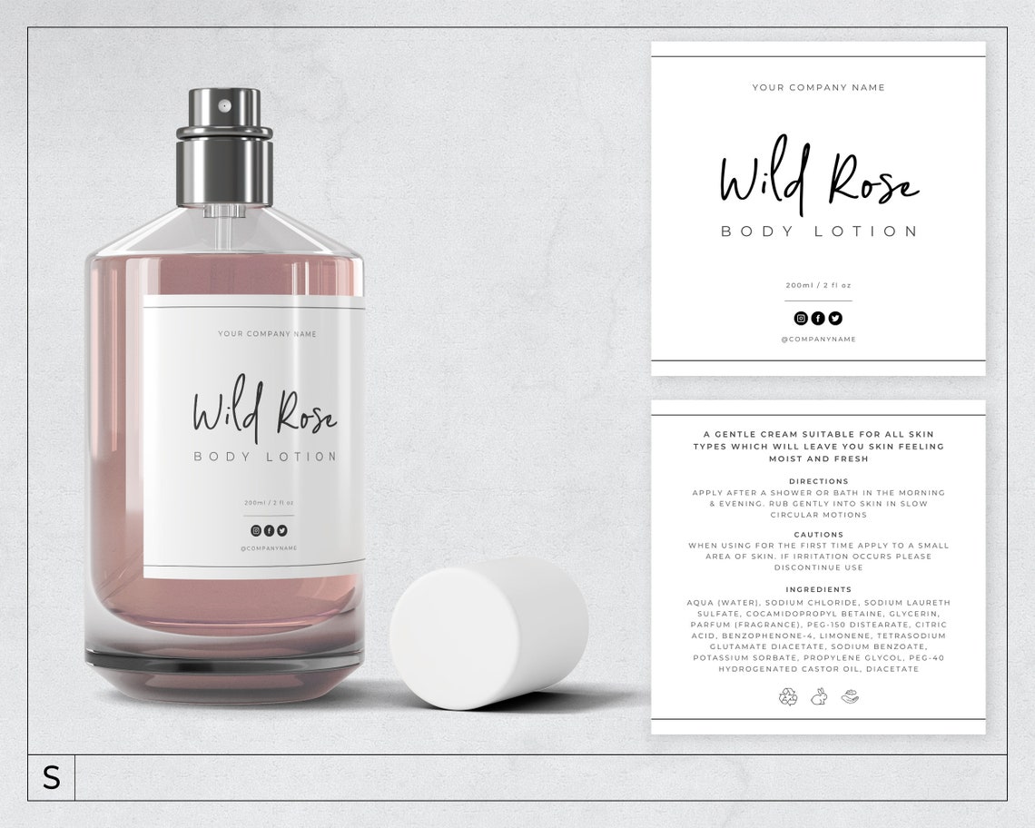 Soap Bottle Label Template / Hand Lotion Label Template / Hand | Etsy
