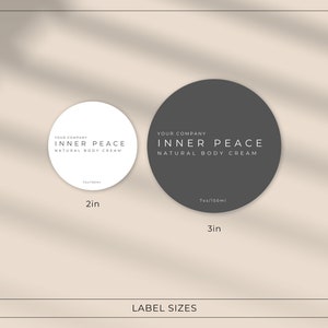 Minimalist Wrap Around Cosmetic Label Template / Editable Wrap Around ...