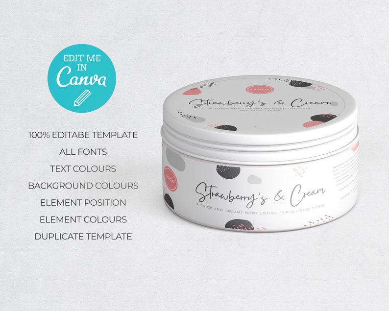 Abstract Wrap Around Label Template / Editable Label Template | Etsy