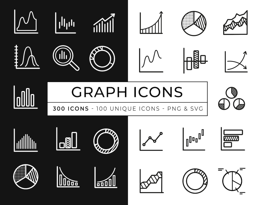 Graph Icon Pack / 300 Infographic Icons / Graphs & Data Icons / Graphs ...