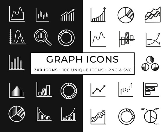 Graph Icon Pack / 300 Infographic Icons / Graphs & Data Icons - Etsy