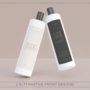 Shampoo Bottle Label Template / Modern Pump Bottle Labels / Cosmetic ...