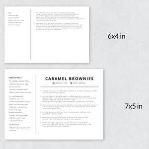 Recipe Card Template / Printable Recipe Cards / Editable Recipe Card ...