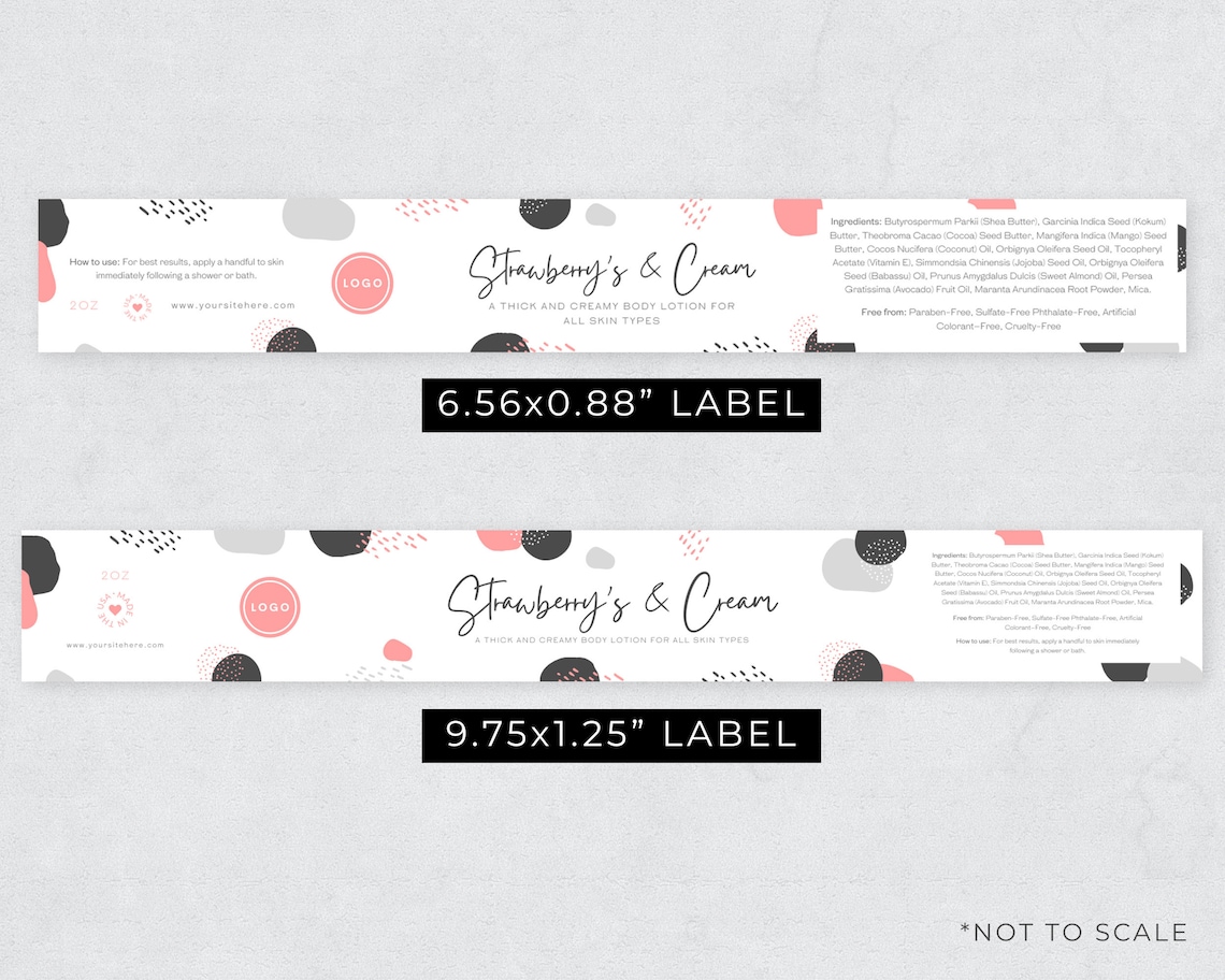 Abstract Wrap Around Label Template / Editable Label Template | Etsy UK