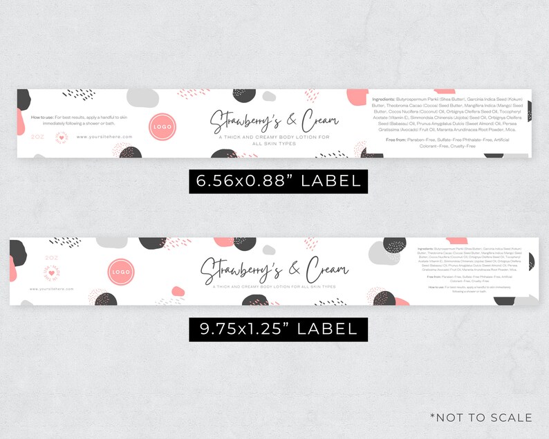 Abstract Wrap Around Label Template / Editable Label Template | Etsy
