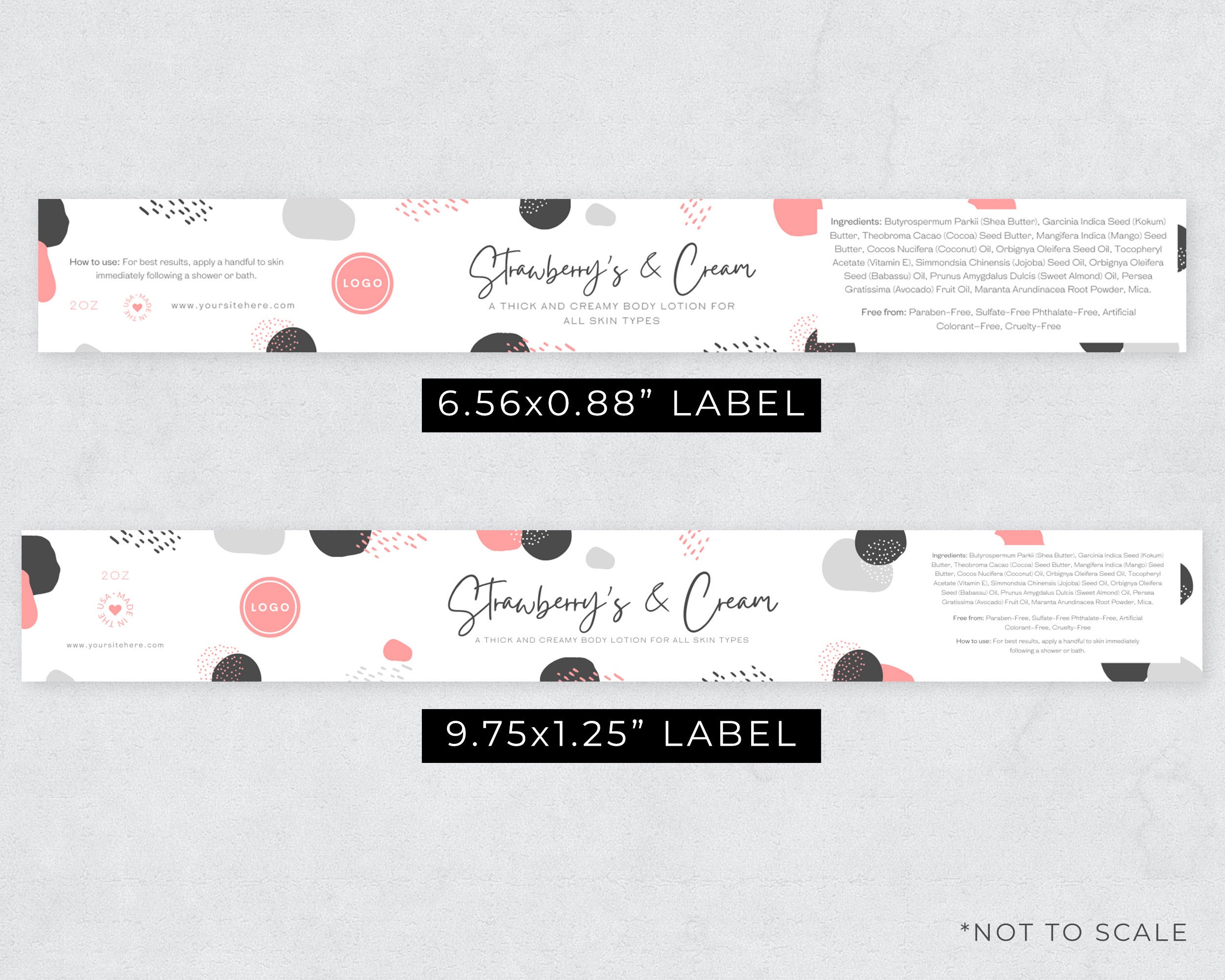 Abstract Wrap Around Label Template / Editable Label Template - Etsy UK