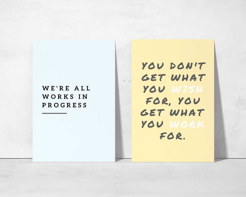 60 Editable Inspirational Quotes Poster / Good Vibes Posters / | Etsy