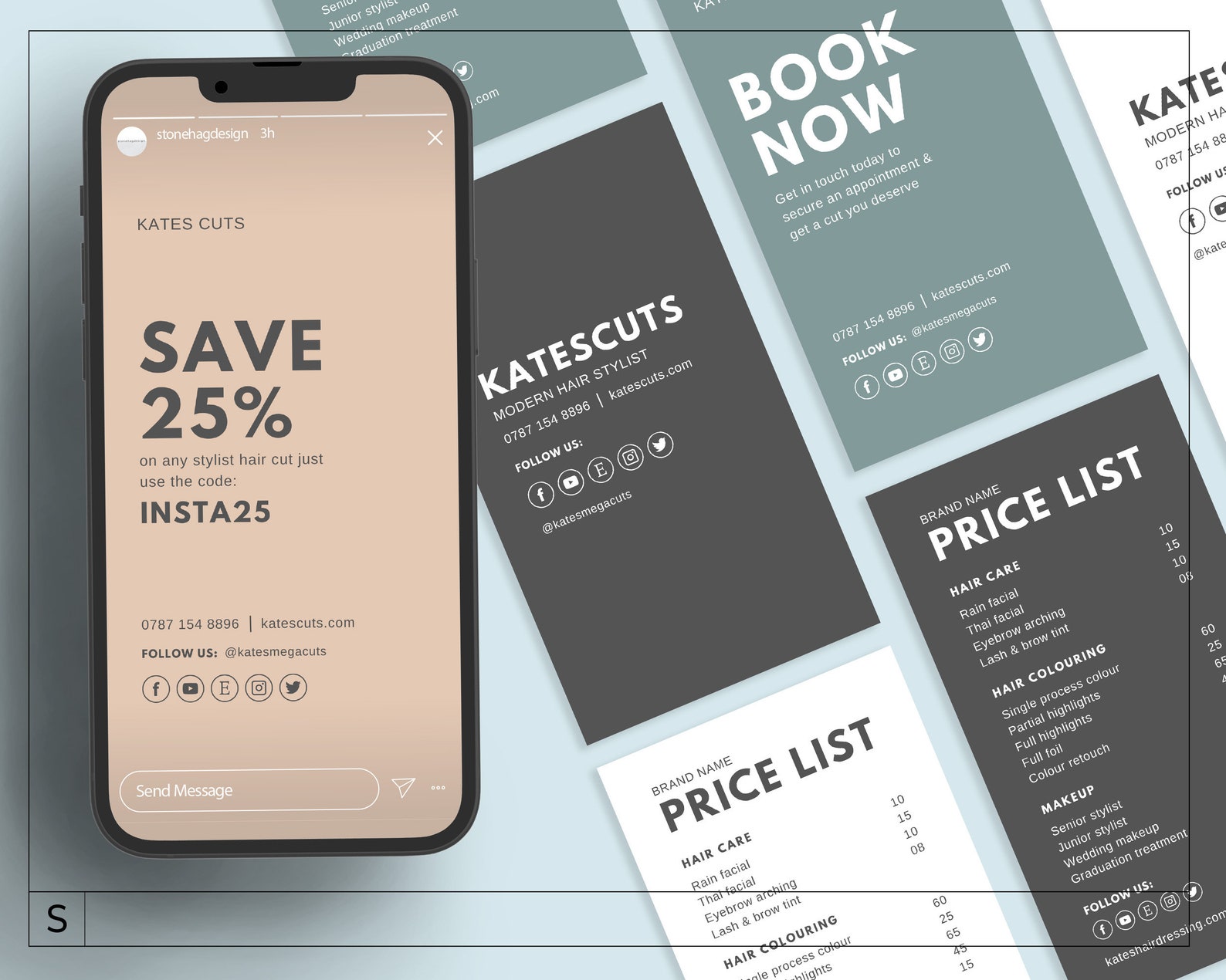 Bold Instagram Price List Template / Instagram Price List Template for ...