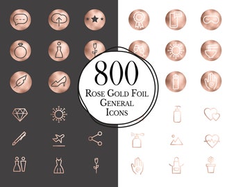 220 Gold Foil Social Media Icons // Gold Circle Icons // - Etsy