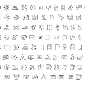 Business Icon Pack / 200+ Corporate Icons / Management Icons / Modern ...