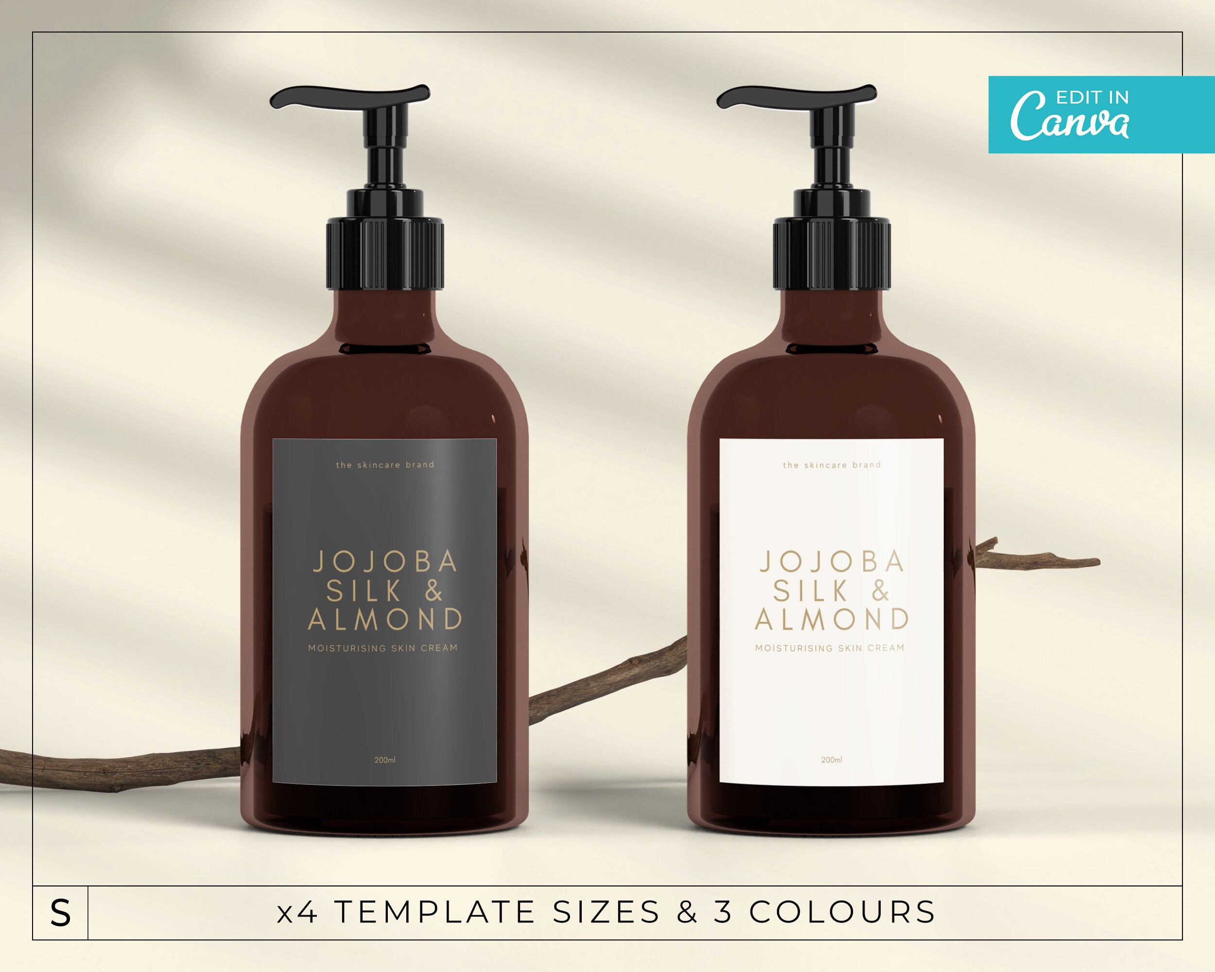 Editable Soap Bottle Label Template / Cosmetic Label Template - Etsy