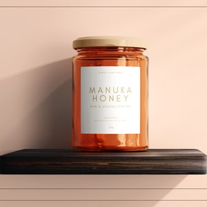 Gold Jar Label Template / Modern Label Template / Food Jar Label ...