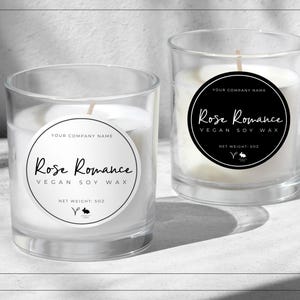 Circular Candle Label Template / Circular Labels / Editable Candle ...