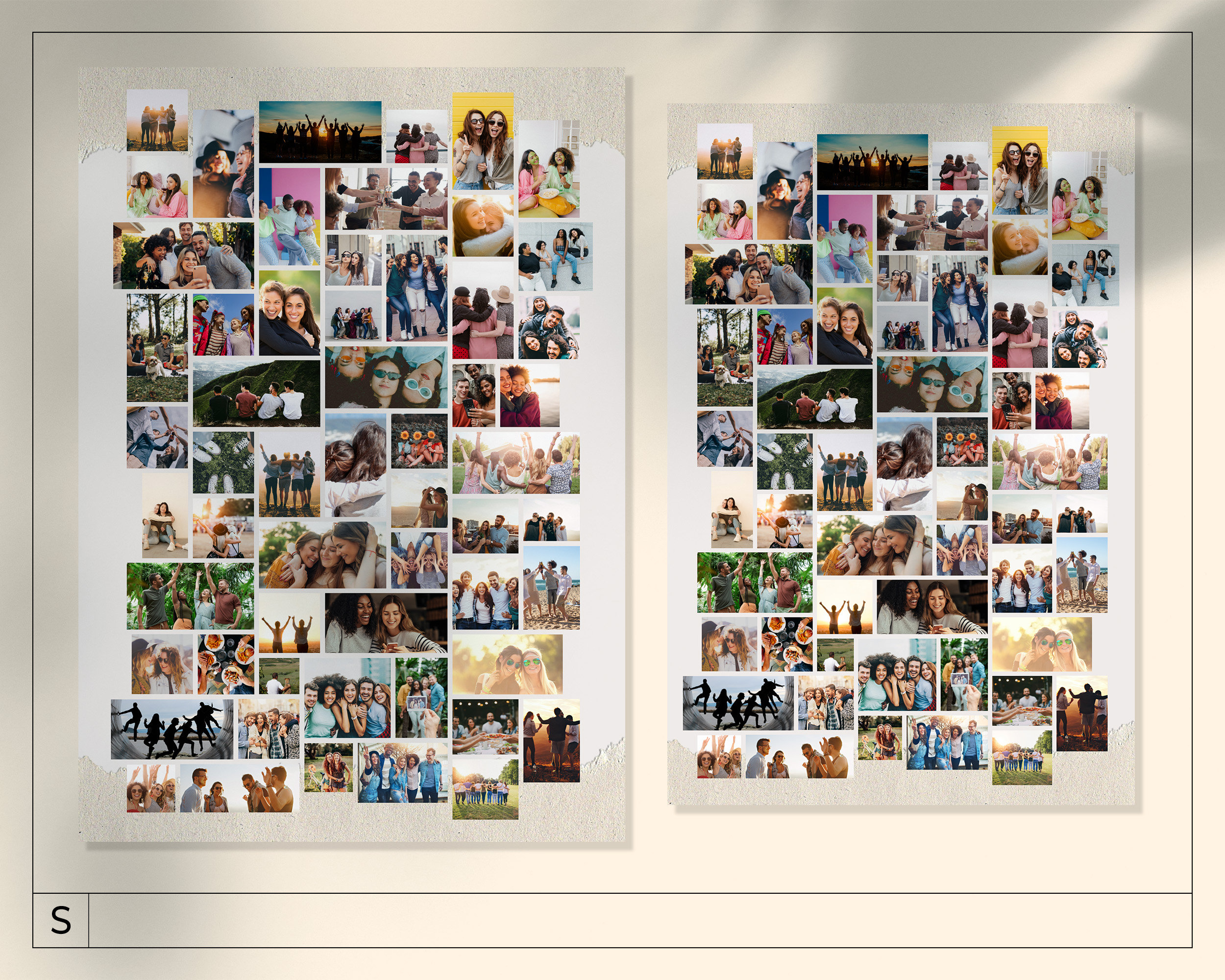 Scrapbook Photo Collage Template / Editable Photo Collage / - Etsy