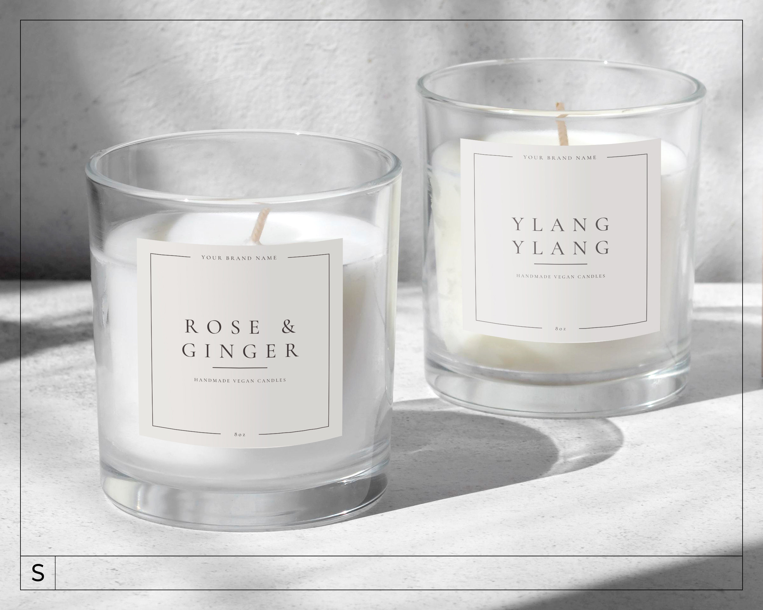 Elegant Candle Label Template / Editable Candle Labels / Minimalist ...