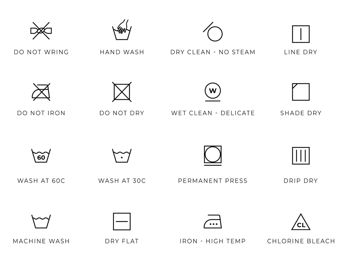 Laundry Icon Pack / 146 Dry Cleaning Icons / Laundry Symbols SVG ...