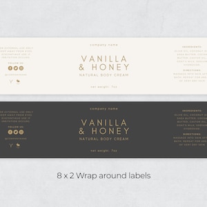 Gold Product Label Template / Editable Wrap Around Label Template ...