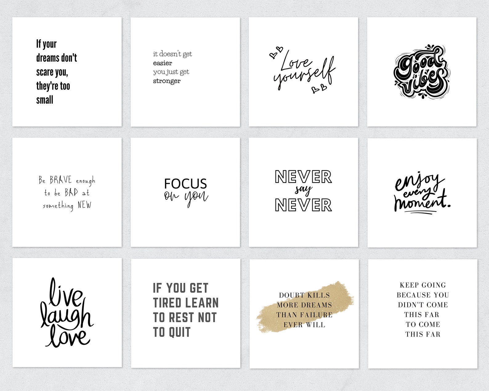 150 Editable Positive Instagram Post Quotes / Inspirational | Etsy