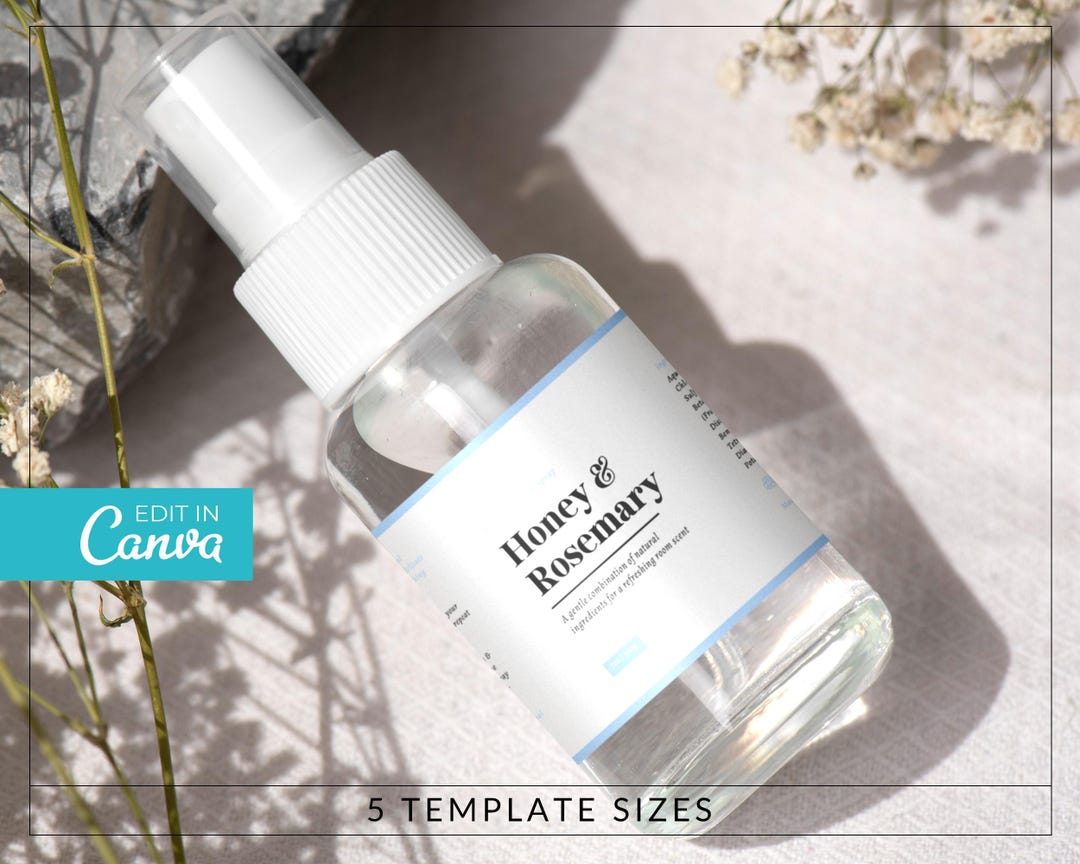 Modern Room Spray Bottle Label Template / Fragrance Label Template ...
