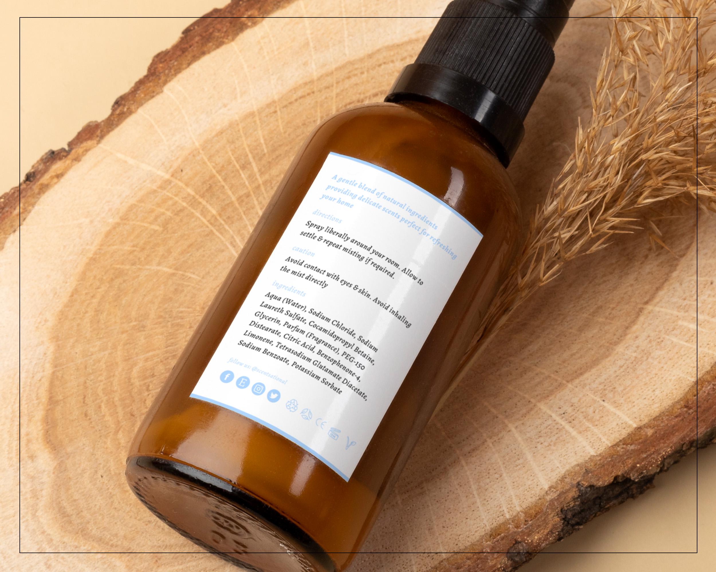 Modern Room Spray Bottle Label Template / Fragrance Label Template ...