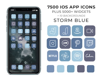 Ios 14 Icons Blue - Etsy