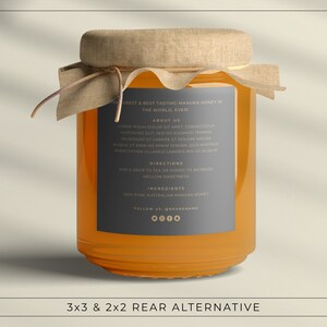 Gold Jar Label Template / Modern Label Template / Food Jar Label ...