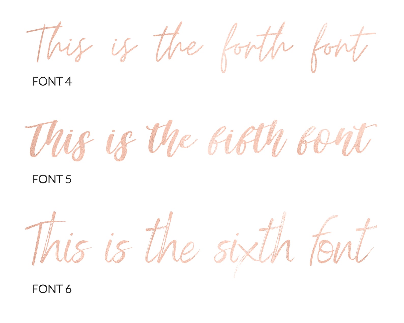 Custom Rose Gold Lettering / Custom Rose Gold Letters / Bespoke Gold ...