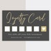 Black Loyalty Card Template / Modern Gold Rewards Card / Printable ...