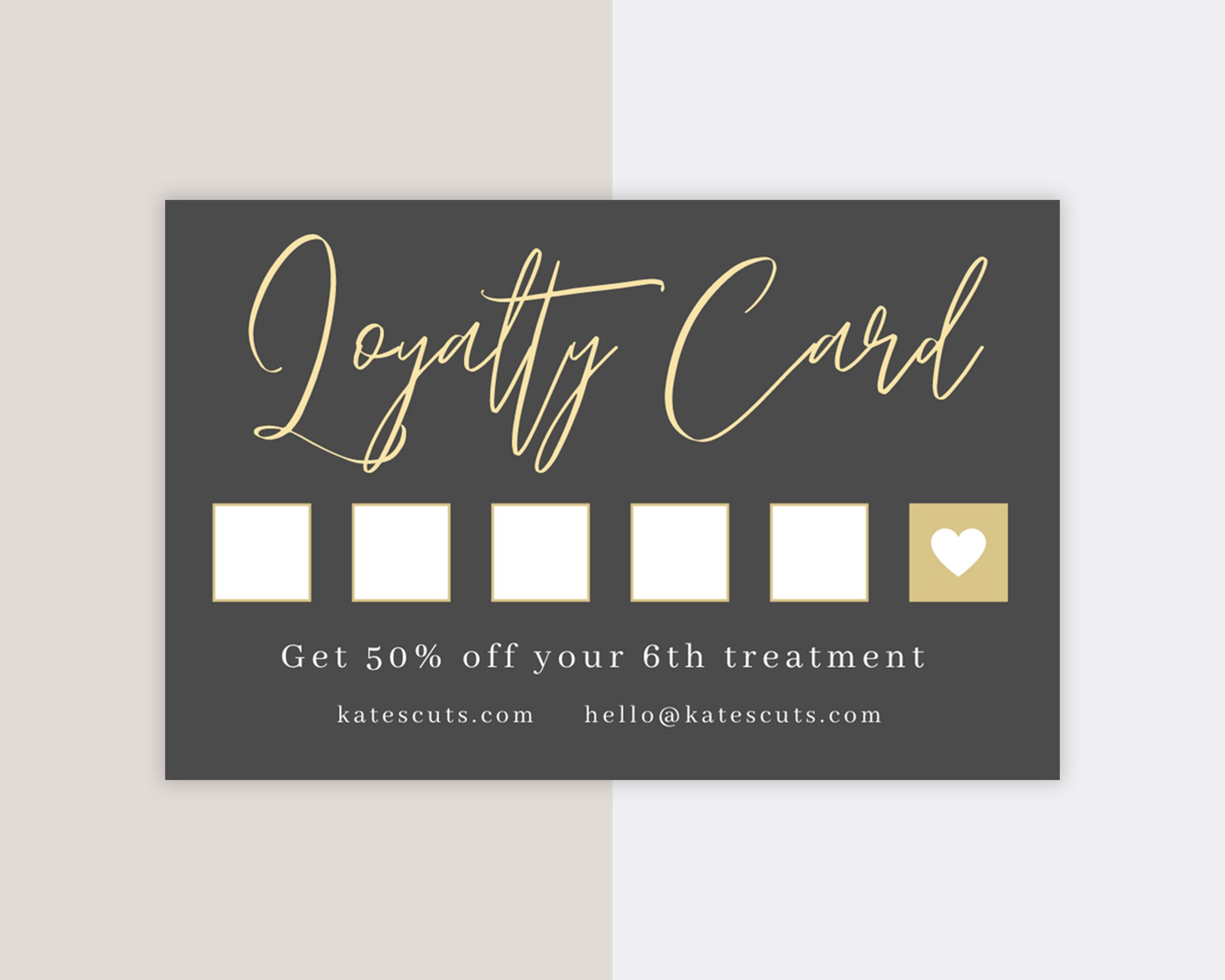 Black Loyalty Card Template / Modern Gold Rewards Card / | Etsy