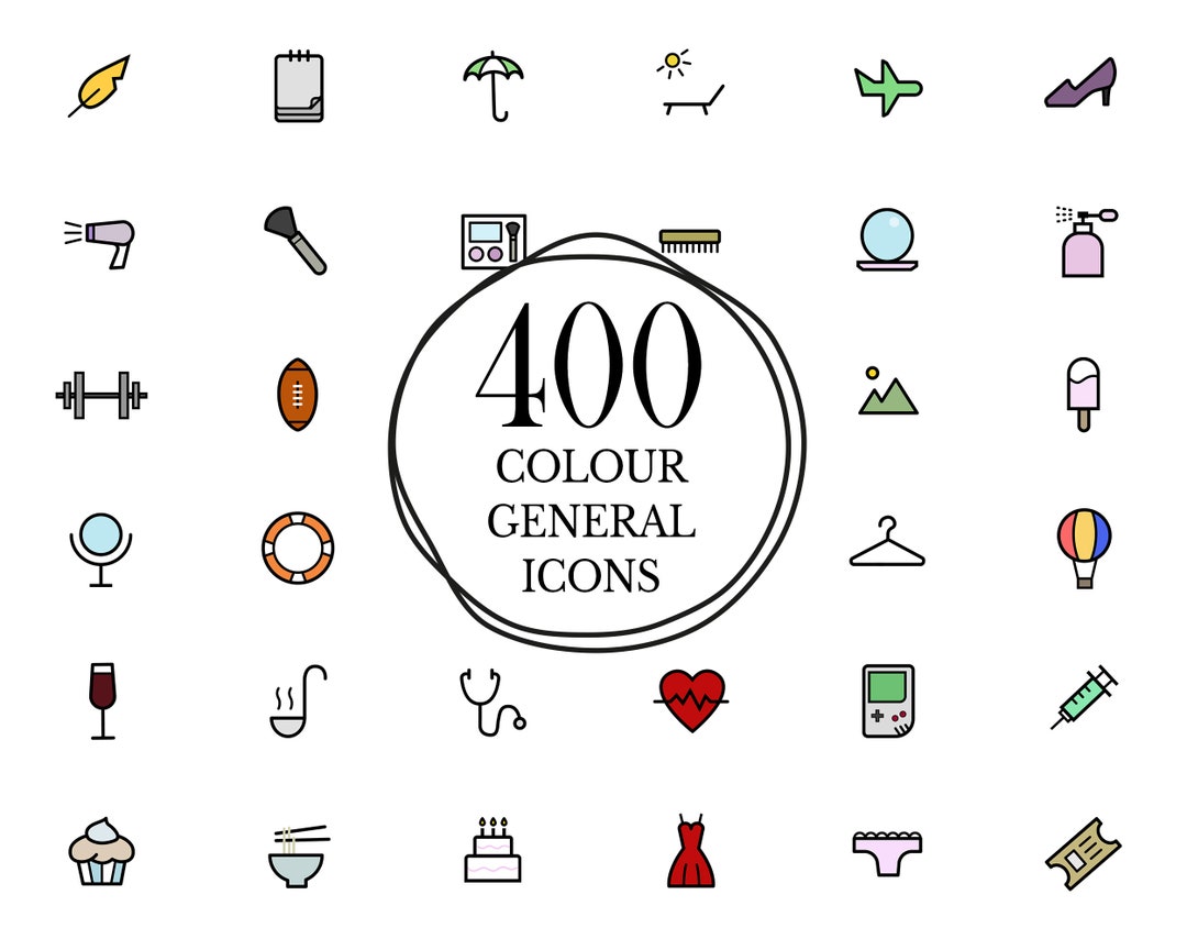 400 Colour Icons / Colourful Icon Set Download / Website Icons / Blog ...