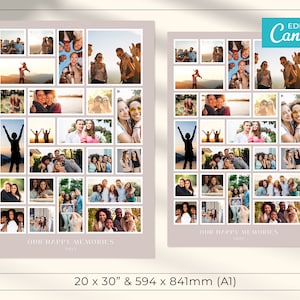 Modern Photo Collage Template / Editable Photo Grid / Minimalist Photo ...