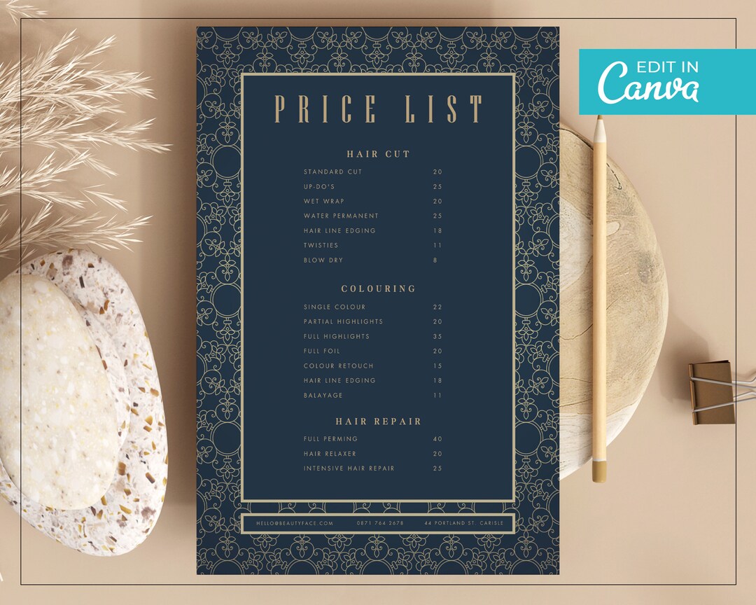 Arabesque Price List Template / Arab Gold Price List Template ...