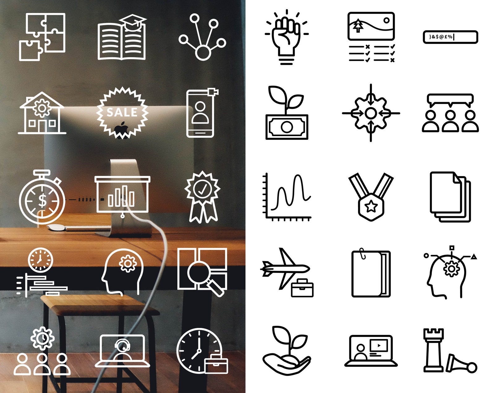 Business Icon Pack / 200 Corporate Icons / Management Icons / - Etsy