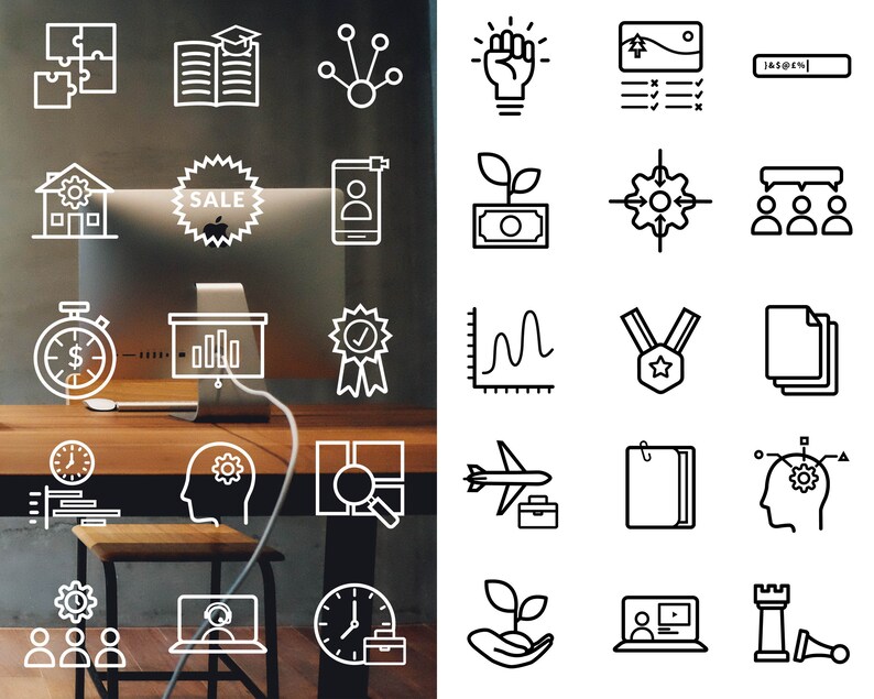 Business Icon Pack / 200 Corporate Icons / Management Icons / | Etsy