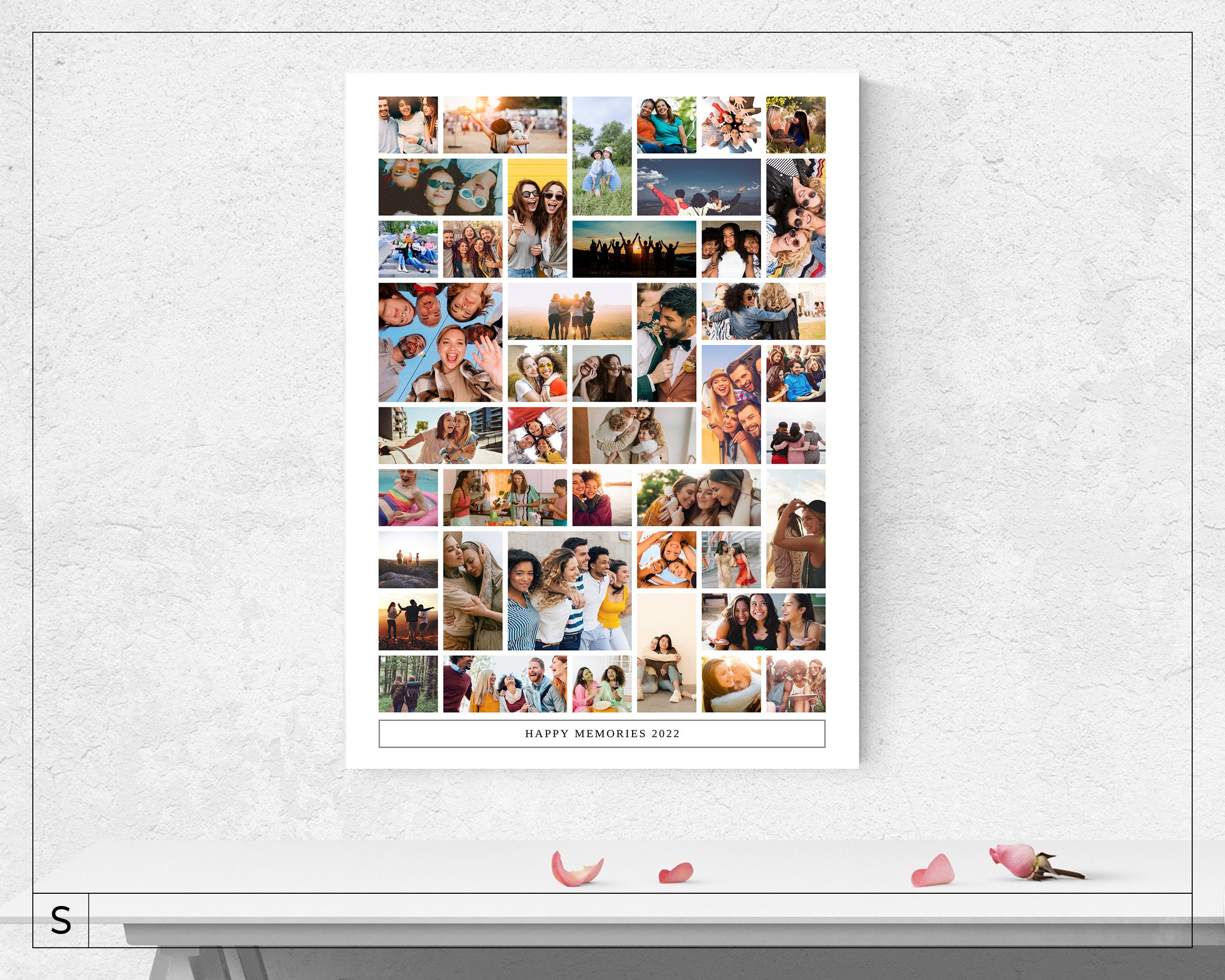 Editable Photo Collage Template / Editable Photo Grid / Photograph ...