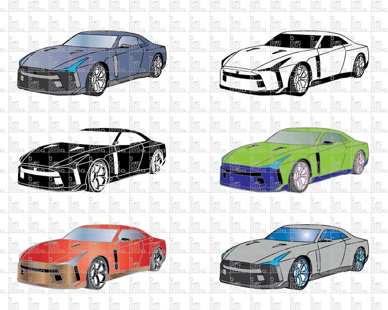 GTR 50 SVG Cut File // Clipart // Silhouettes // Cricut File - Etsy
